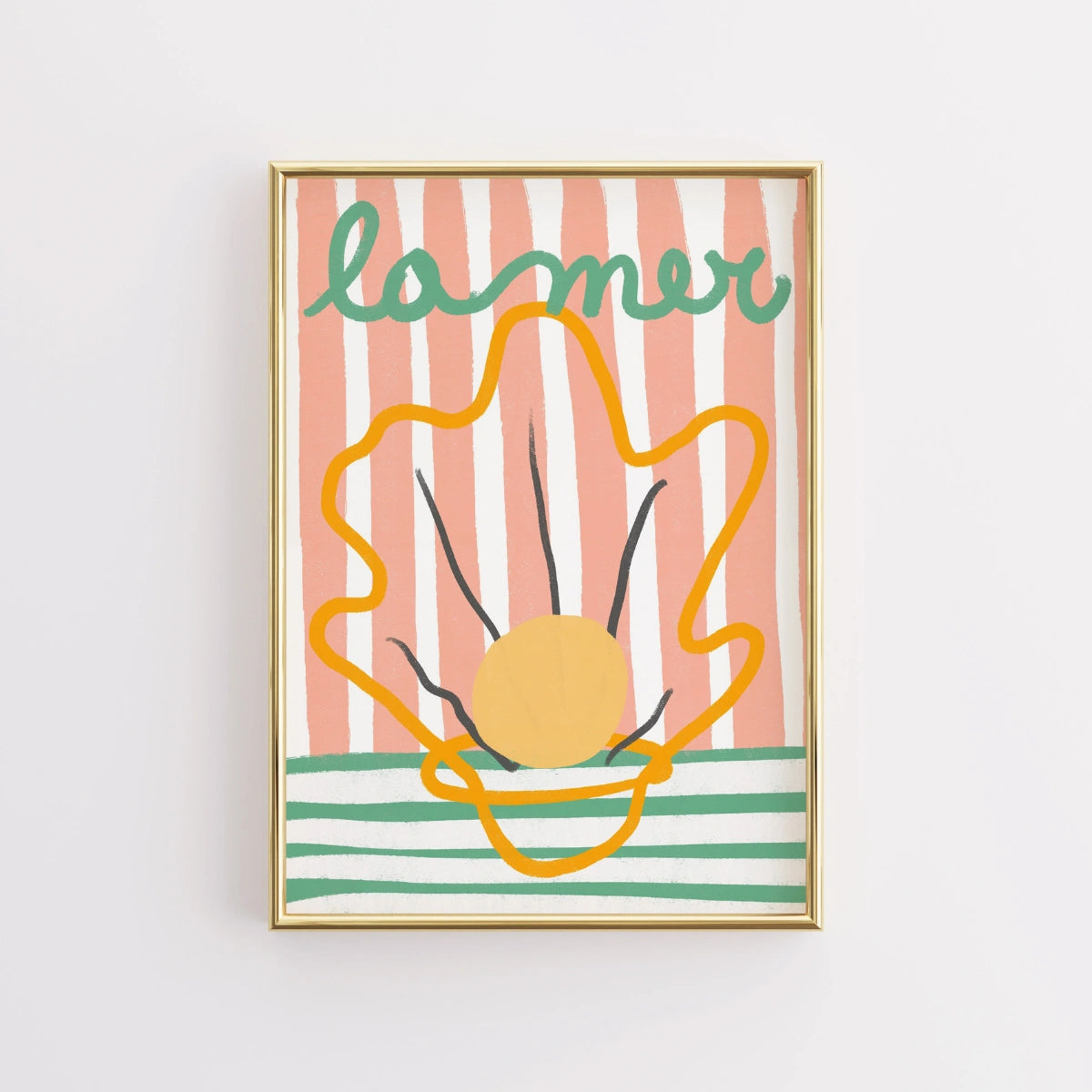 La Mer Print – French Coastal Shell Wall Art – Wall Art Prints | Wallify